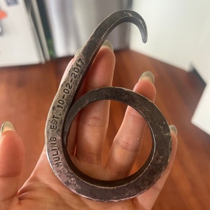 Wrought Iron Letter H, Forged Letters, 6th Anniversary Gift, Forged ...