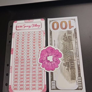 10,100 Savings Challenge Laminate Tracker A6 Binder Size Savings ...