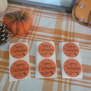 Trick or Treat Bag Stickers Halloween Labels Custom Halloween Stickers ...