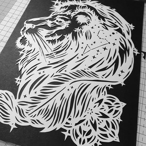 Wolf Head Paper Cutting Template Personal Use Vinyl | Etsy