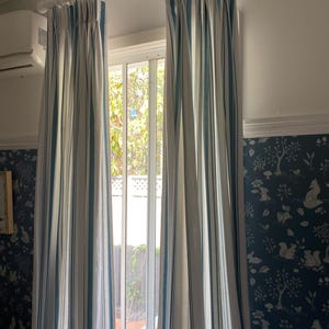 Luxury Heavyweight Linen Dual Pinch Pleat Curtains Textured Checks ...