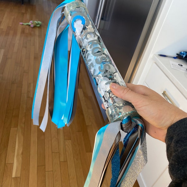 Custom Glitter/confetti-filled Spirit Stick (1); for All Sports, Cheer ...