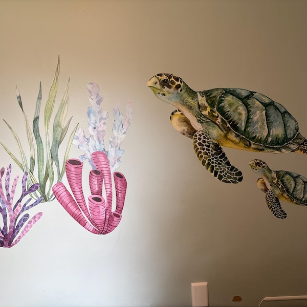 Watercolor Aqua Blue Bubbles Wall Decal Set • Underwater Bubble Wall ...
