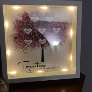 Personalised Family Tree Frame Family Tree Gift Christmas | Etsy