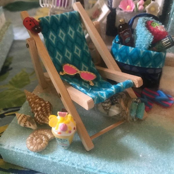 Miniature Beach Decor,miniature Jar of Seashells,dollhouse Beach Decor ...