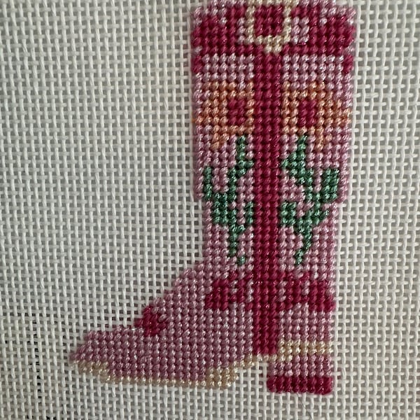 Cowgirl Boot Needlepoint PDF Stitch Chart, Cross Stitch Cowgirl Boot ...