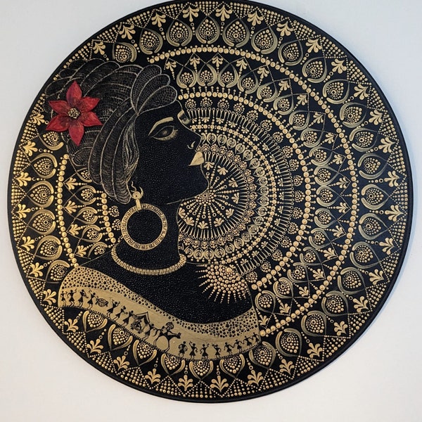 Bohemian Mandala Dot Paint Decor Mirror Blue White 20 Wall Decor ...