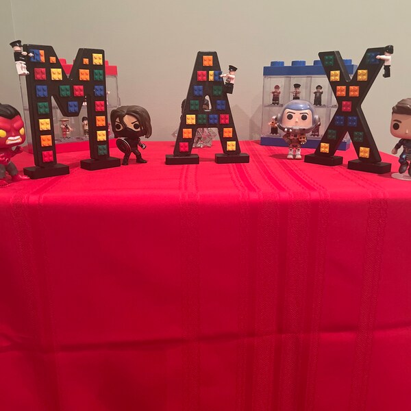 Black brick Script Stand-up Letters, Embedded With Real Bricks. - Etsy