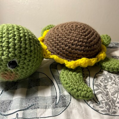 Sunflower Turtle Amigurumi Pattern - Etsy
