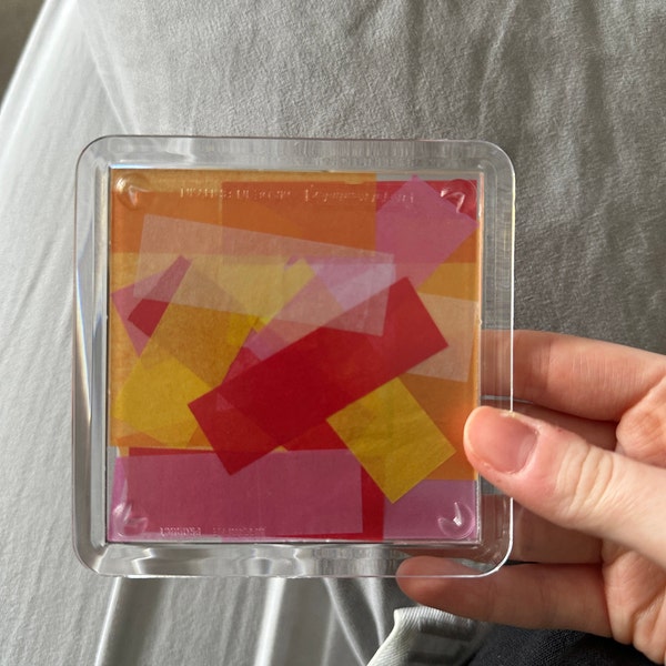 Cross Stitch Coaster, Clear Acrylic Coaster, Holds an 8cm Square Insert ...