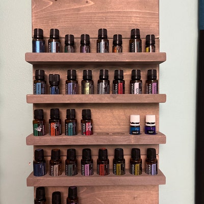 Rustic Essential Oil Shelf / Wood Essential Oil Wall Display - Etsy