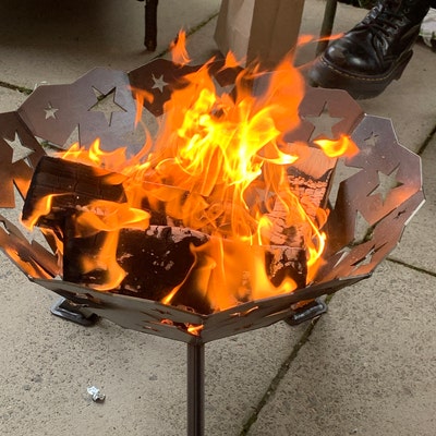 Fire Pit Star Design Hand Made Fully Welded Firepit - Etsy