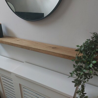Hand Crafted Rustic Reclaimed Solid Pine Timber Radiator Shelf - Etsy UK