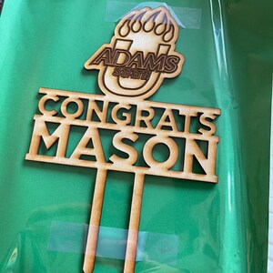 Personalized College Cake Topper, Graduation Gift, University of ...