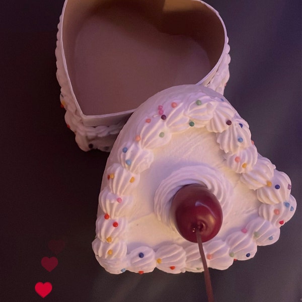 Fake Cake - Mini Heart-shaped Cake Box With Sprinkles - Etsy