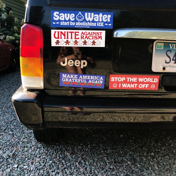 Unite Against Racism - Bumper Sticker / Decal or Magnet, 10-by-3 Inches ...