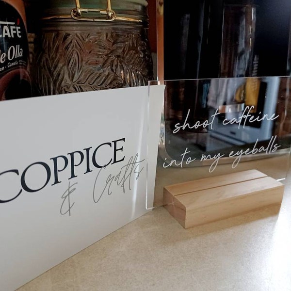 Custom Acrylic Sign - Small Acrylic Business Signs - Laser Engraved ...