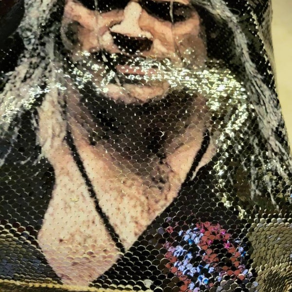 Lin Manuel Miranda Lip Bite Meme Sequin Pillow Cover, Celebrity Sequin ...