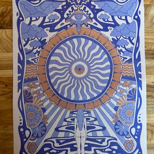 5 Pack of Funky Postcards/mini A6 Illustrated Art Prints. Plants ...