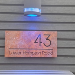 Modern Contemporary House Sign 30cm X 15cm Rusty Metal Effect ...