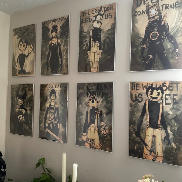 Bendy and the Ink Machine Set of 8 Alice Bendy Boris Sammy Norman ...