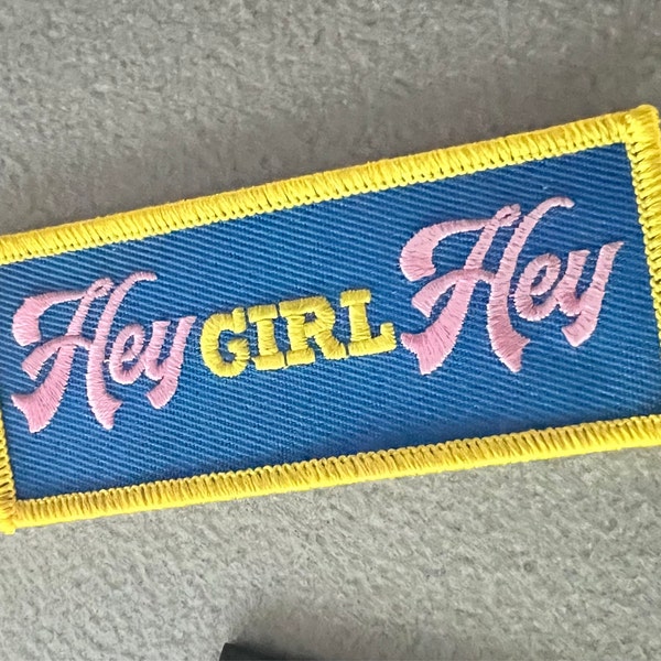 New "hey Girl Hey," (YELLOW Border) Adorable BFF Badge,small Patch ...