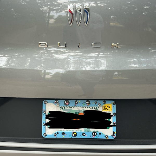 Soot Sprite License Plate Frame Spirited Away Studio Ghibli Fanart ...