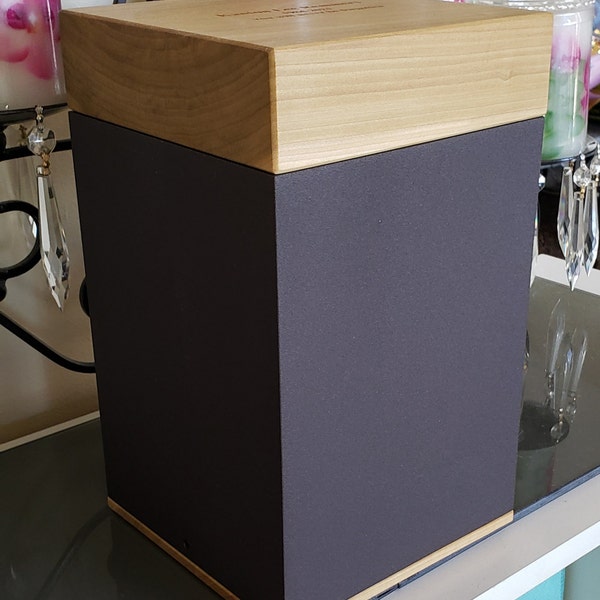 Contemporary Wood Urn, Poplar Wood Urn, Modern Cremation Urn, Box Urn ...