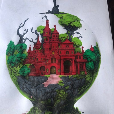 50 Miniworld in an Apple and Other Miniature Worlds Grayscale Coloring ...