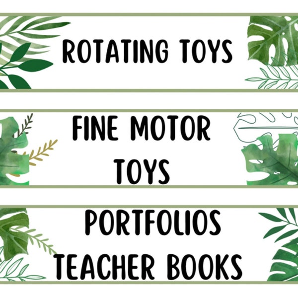 Tropical Botanical Schedule Cards - Classroom Timetable - Editable ...