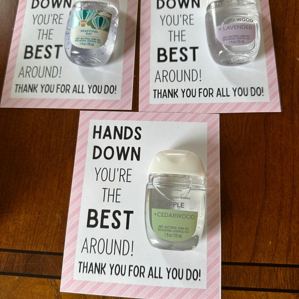 Hands Down You're the Best Around Gift Tags – Appreciation and ...