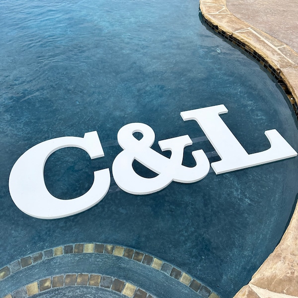 Giant 28" Foam Initials and Symbol for the Pool | 28" Tall and 1" Thick ...