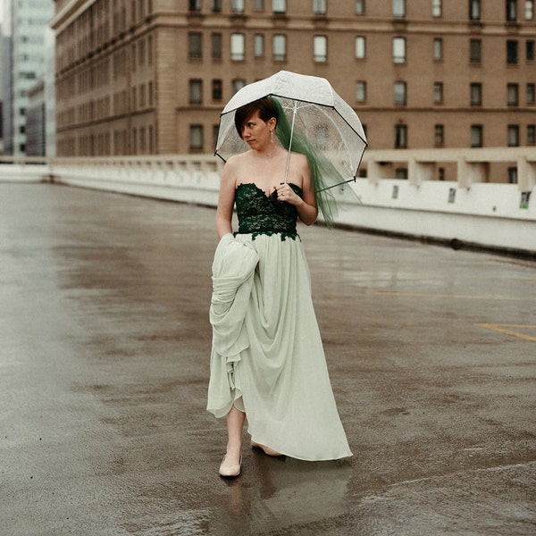 Green Wedding Veil, Emerald Bridal Veil, Cathedral Veil, Plain Veil ...