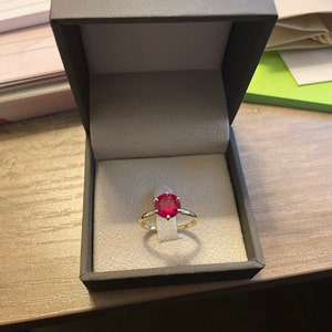 Ruby Ring, Unique Engagement Ring, Solitaire Ring, Round Ruby Ring ...