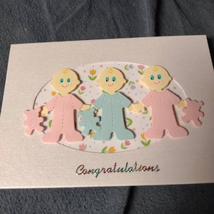 Hand Made Easter Card, Cute Chicks, Choice of Colours. 3D, Happy Easter ...