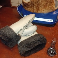 DIY Style Sheepskin Mitten Patterns Leathercraft Kit Patterns and ...