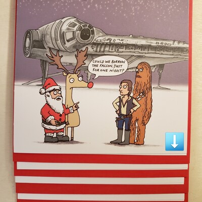 Star Warscartoonchristmascard-greeting Card-star Wars Christmas Card ...