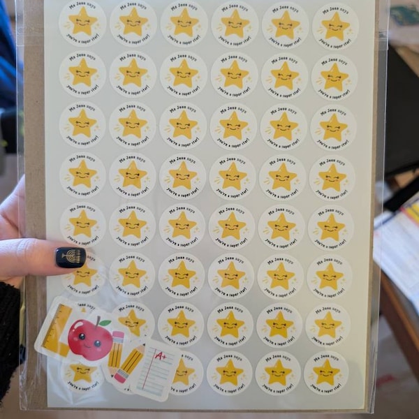 Personalized Teacher Reward Stickers, Custom Well Done Labels for ...