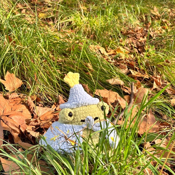 Jumbo Wizard Frog Crochet Pattern / Chunky Crochet Wizard Mage / US PDF ...
