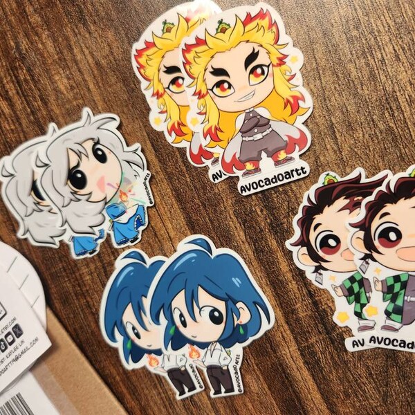 Anime Demon Sticker: Anime Sticker, Motion Anime, Chibi Sticker, Kawaii ...