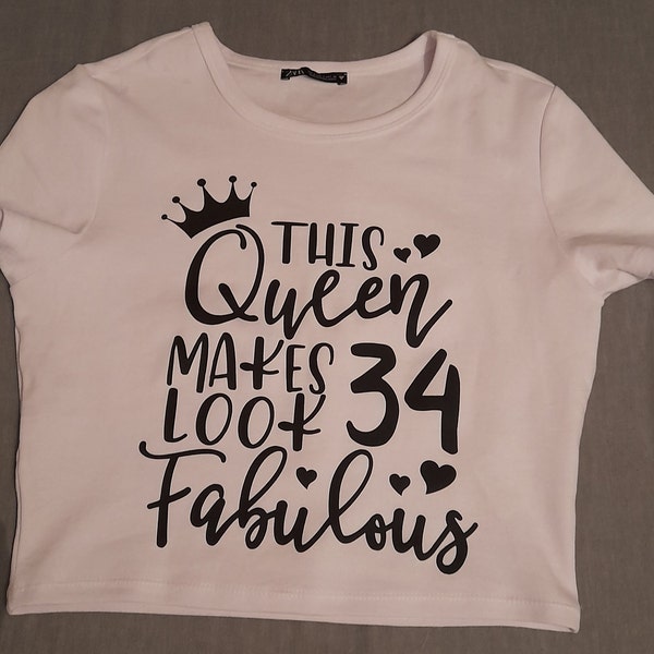 This Queen Makes 34 Look Fabulous SVG, 34th SVG, Thirty-four SVG, 34th ...