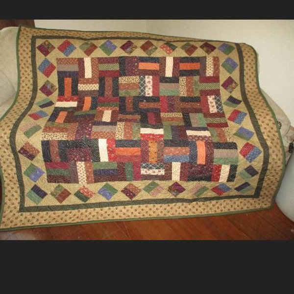 Scrappy Nine Patch, Decorator Quilt, 0122-02 - Etsy