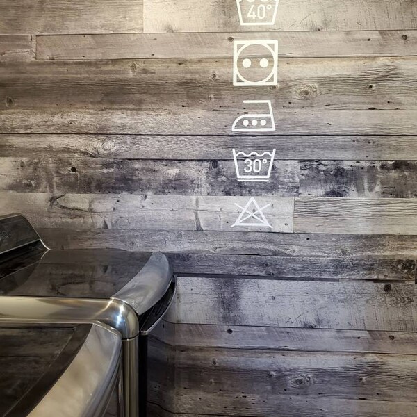 Laundry Tags Wall Decals, Set of 5 Laundry Tag Stickers, Choose 5 ...