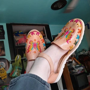 Stella Embroidered Mexican Wedges/mexican Huarache//mexican Wedge ...