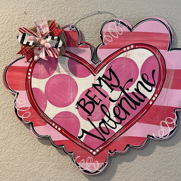 Personalized Door Hanger - Valentine's Day Door Hanger - Valentine Door ...