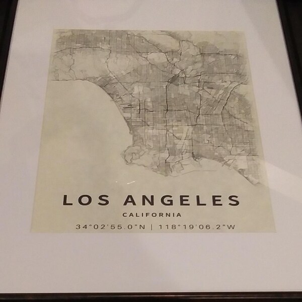 Printable Map of Los Angeles, California, USA With Street Names ...