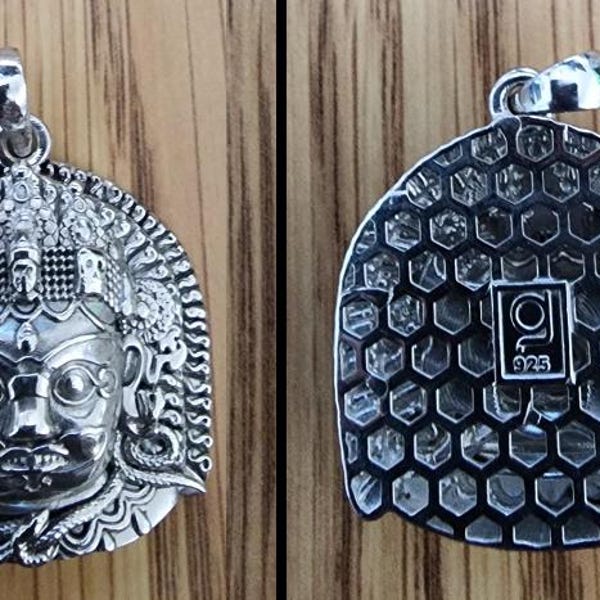 925 Silver Hanumanji Gada Pendant | Hindu Religious Jewelry | Lord ...