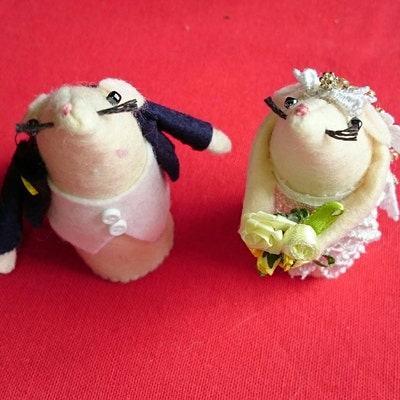 Bespoke Wedding Mice. Customised Bride and Groom Mice. A Wonderful ...
