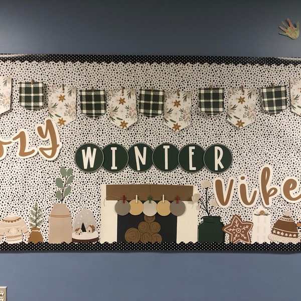 Modern Winter Bulletin Board Kit, Holiday Season Theme, Easy Seasonal ...