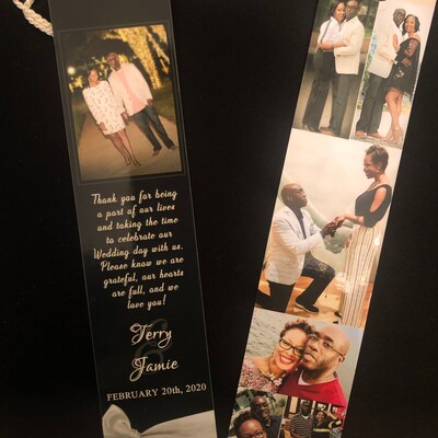 Anniversary Custom Bookmark Favor, Photo Bookmarks, 25th, 50th ...